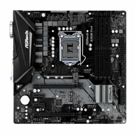 Asrock B360M PRO4, Intel B360, 1151, Micro ATX, DDR4, VGA, DVI, HDMI ...