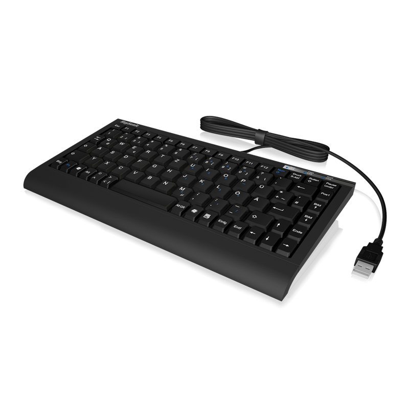 Keysonic ACK-595C+ Wired Mini Keyboard, PS2/USB, Soft Skin Coating, Retail