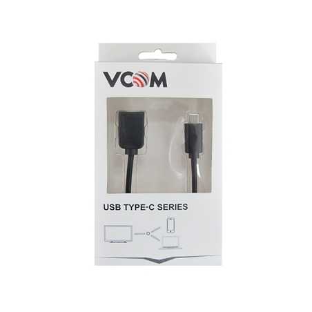 VCOM USB 3.0 A (F) to USB 3.1 C (M) 0.5m Black Retail Packaged Data Cable