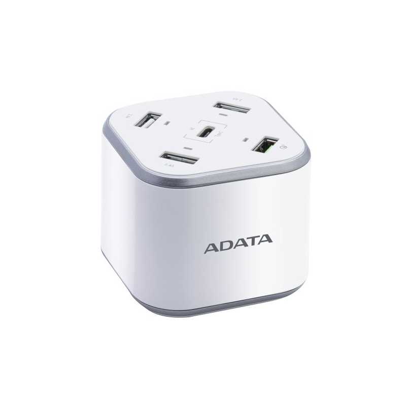 ADATA USB Charging Station - 3 x USB-A, 1 x USB-C, 1 x Qualcomm Quick ...
