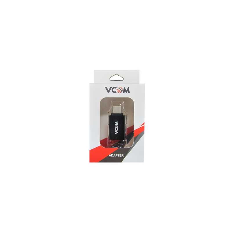 VCOM USB 3.0 A (F) to USB 3.1 C (M) Black Retail Packaged Converter Adapter