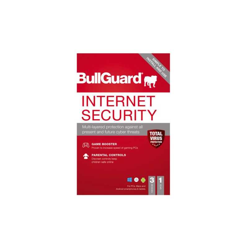 Bullguard Internet Security 2021 Retail 10 Pack - 10 x 3 User Licences ...