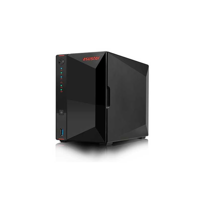 ASUSTOR NIMBUSTOR 2 (AS5202T) 2-Bay NAS Enclosure, Dual Core 2.7GHz CPU, 2GB DDR4, USB3.2, 2.5 ...
