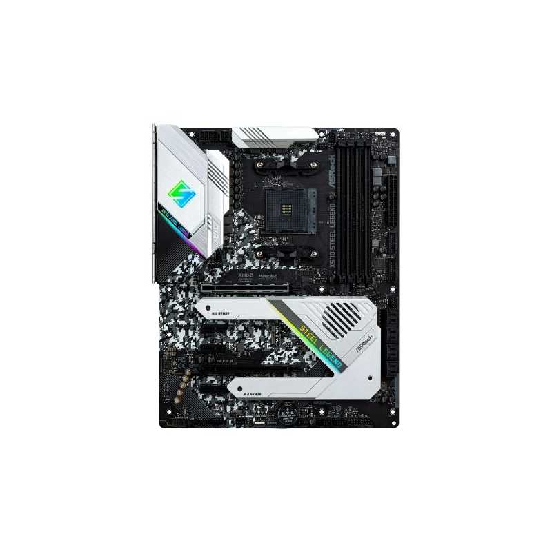 Asrock X570 STEEL LEGEND, AMD X570, AM4, ATX, 4 DDR4, HDMI, DP, XFire, RGB Lighting, PCIe4, Rock ...