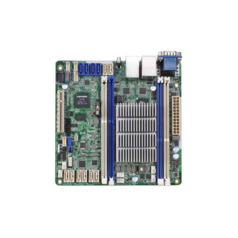 Asrock Rack C2550D4I Server Board, Integrated CPU, Mini ITX, Dual GB ...