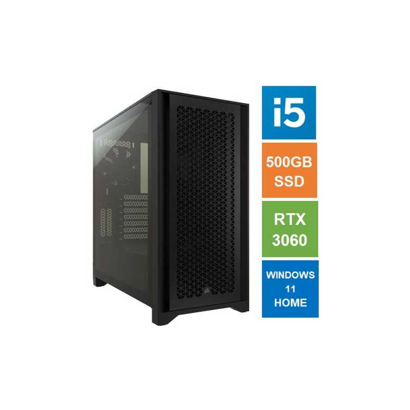 Spire ATX Gaming Tower PC, Corsair 4000D Case, i5-12600, 16GB 3200MHz ...