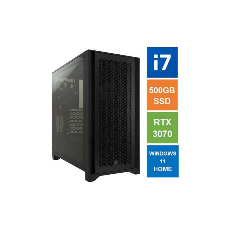 Spire ATX Gaming Tower PC, Corsair 4000D Case, i7-12700F, 16GB DDR5 ...
