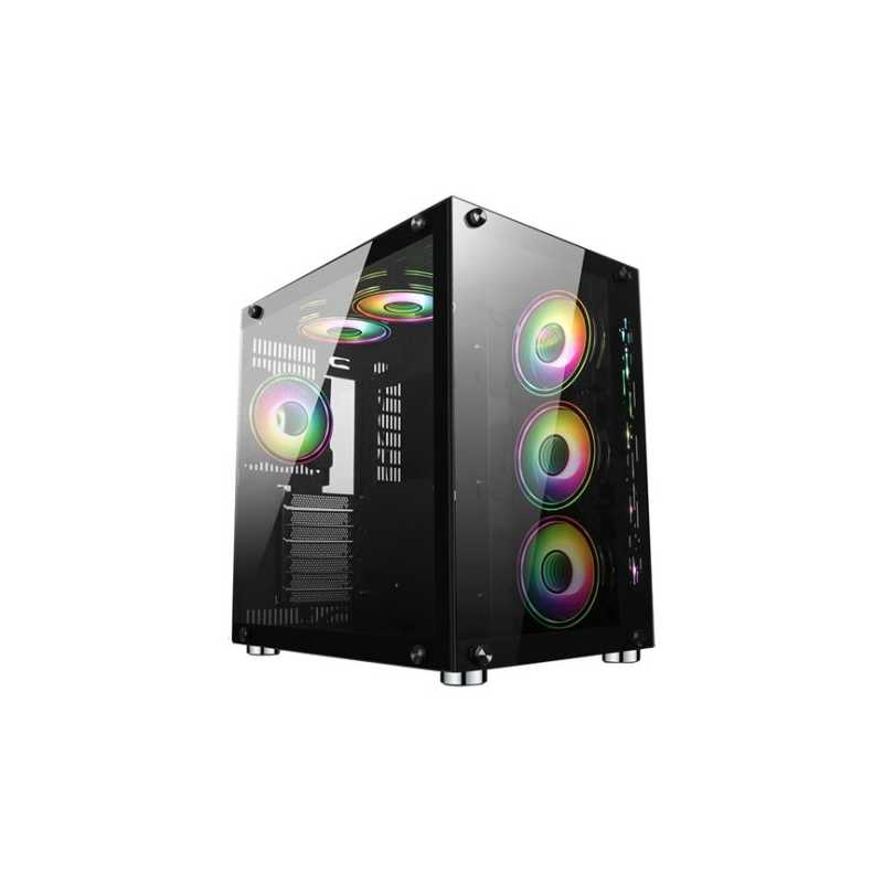 GameMax DS360 ARGB Gaming Case w/ Tempered Glass Side & Front, ATX ...