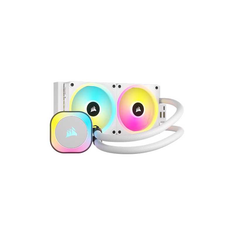 Corsair iCUE LINK H100i 240mm RGB Liquid CPU Cooler, QX120 RGB Magnetic ...