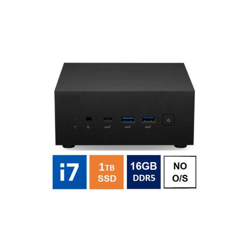 Spire Mini PC, Asus PN64 Case, i7-12700H, 16GB DDR5, 1TB SSD, HDMI, DP ...