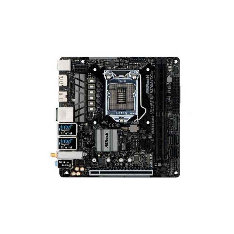 Asrock H370M-ITX/AC, Intel H370, 1151, Mini ITX, DDR4, 2 HDMI, DP ...