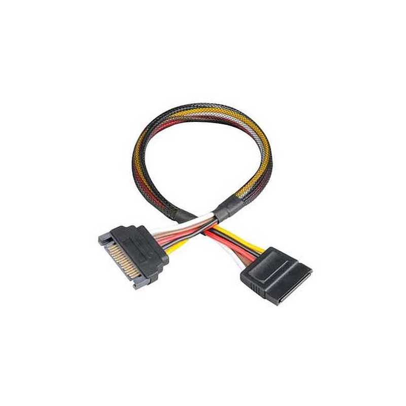 Akasa SATA Power Cable Extension, Male to Female, 30cm