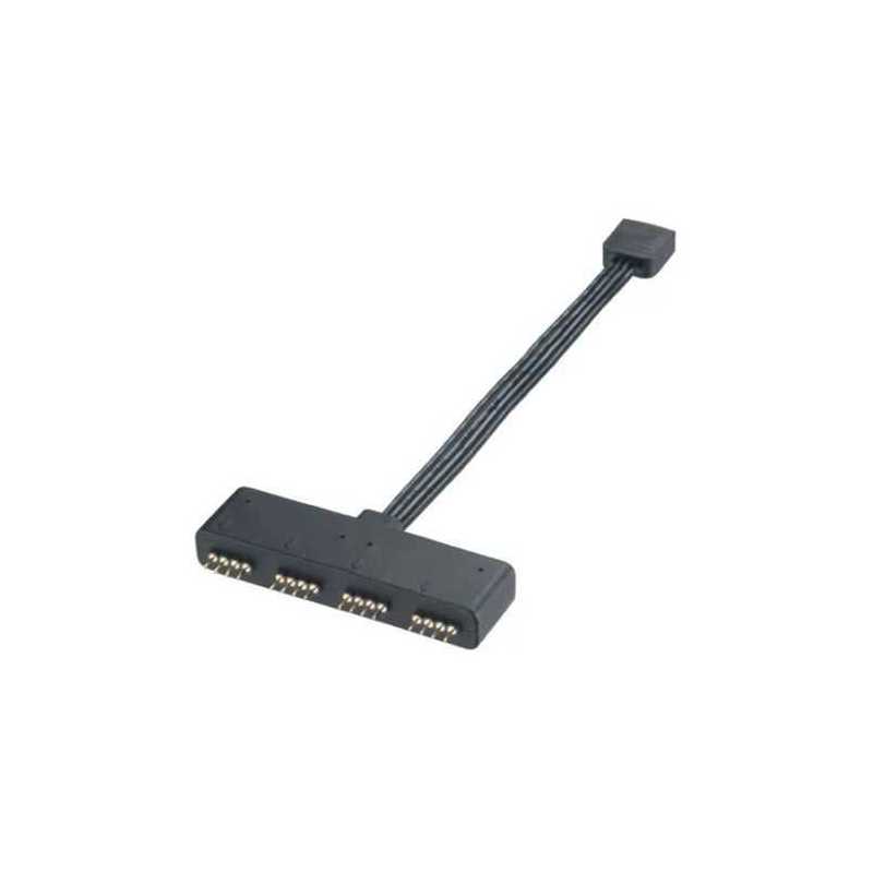 Akasa 4-pin RGB LED Splitter Cable, up to 4 Devices, 10cm, Aura Sync ...